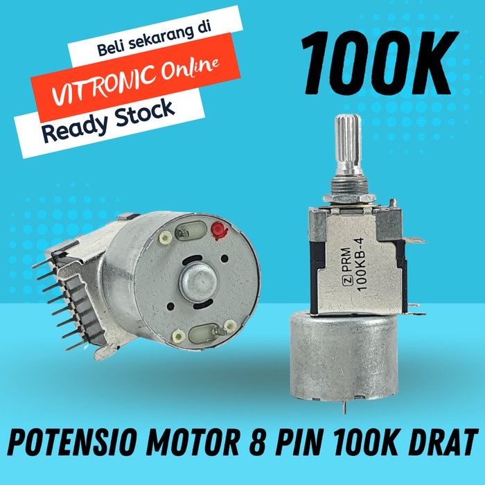 Enco Potentio Motor 8pin 100K Thread Stereo Leg 8 Straight 104 | Shopee ...