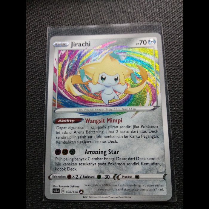 Jirachi AMAZING RARE POKEMON TCG INDONESIA ORI!!! | Shopee Malaysia