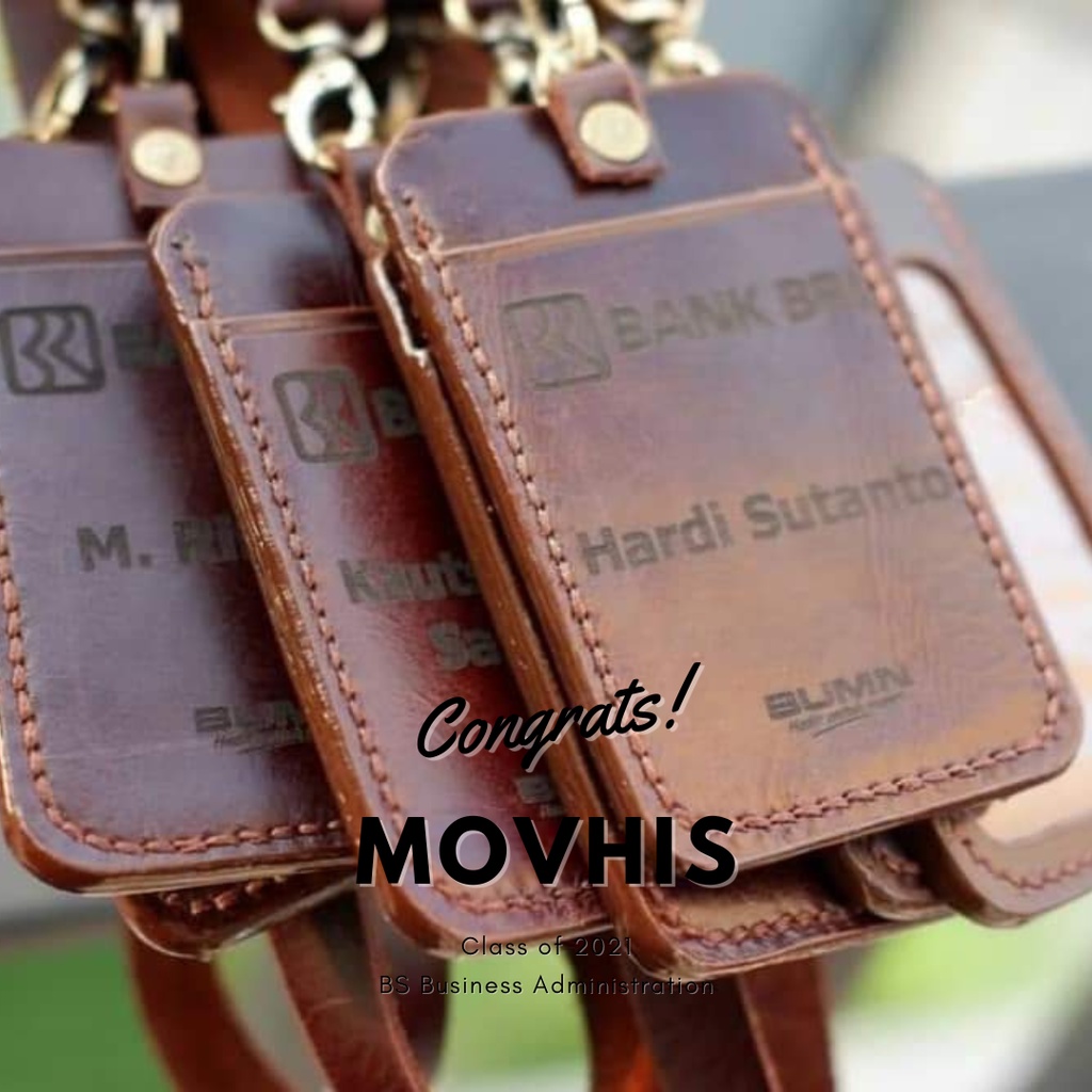 GANTUNGAN Custom GENUINE LEATHER ID CARD HOLDER OWN FRIENDSHIP NAME ID ...