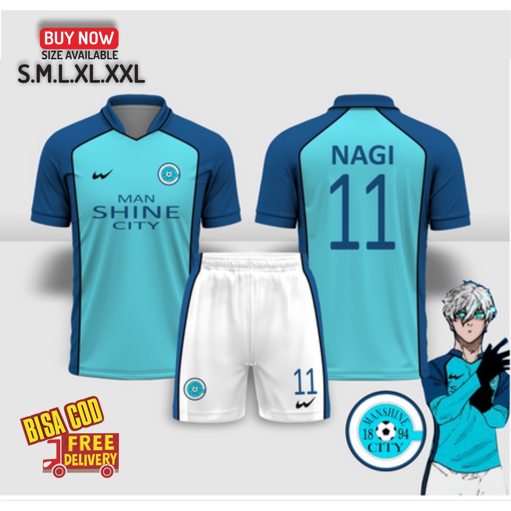 Jersey Jersy Anime Blue Lock Man Shine City Cosplay Ball Manga ...
