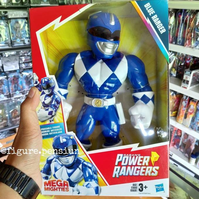 Hasbro POWER RANGERS MEGA MIGHTIES BLUE RANGER PLAYSKOOL HEROES ACTION ...