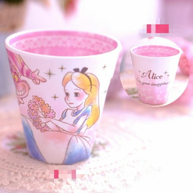 Disney Princess Rapunzel Ariel Mermaid Alice Melamine Glass | Shopee ...