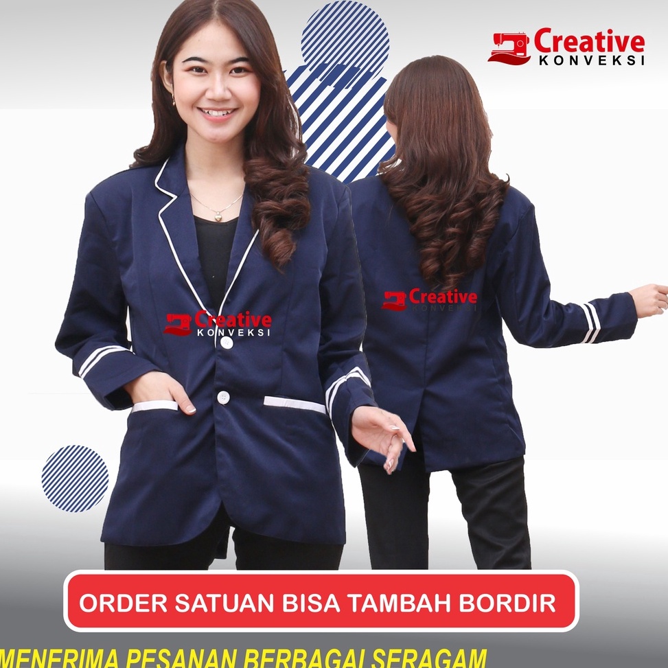 PUTIH 100 White lis NAVY School Coat Can Add osis Embroidery, Specialist Of Islamic Boarding ...