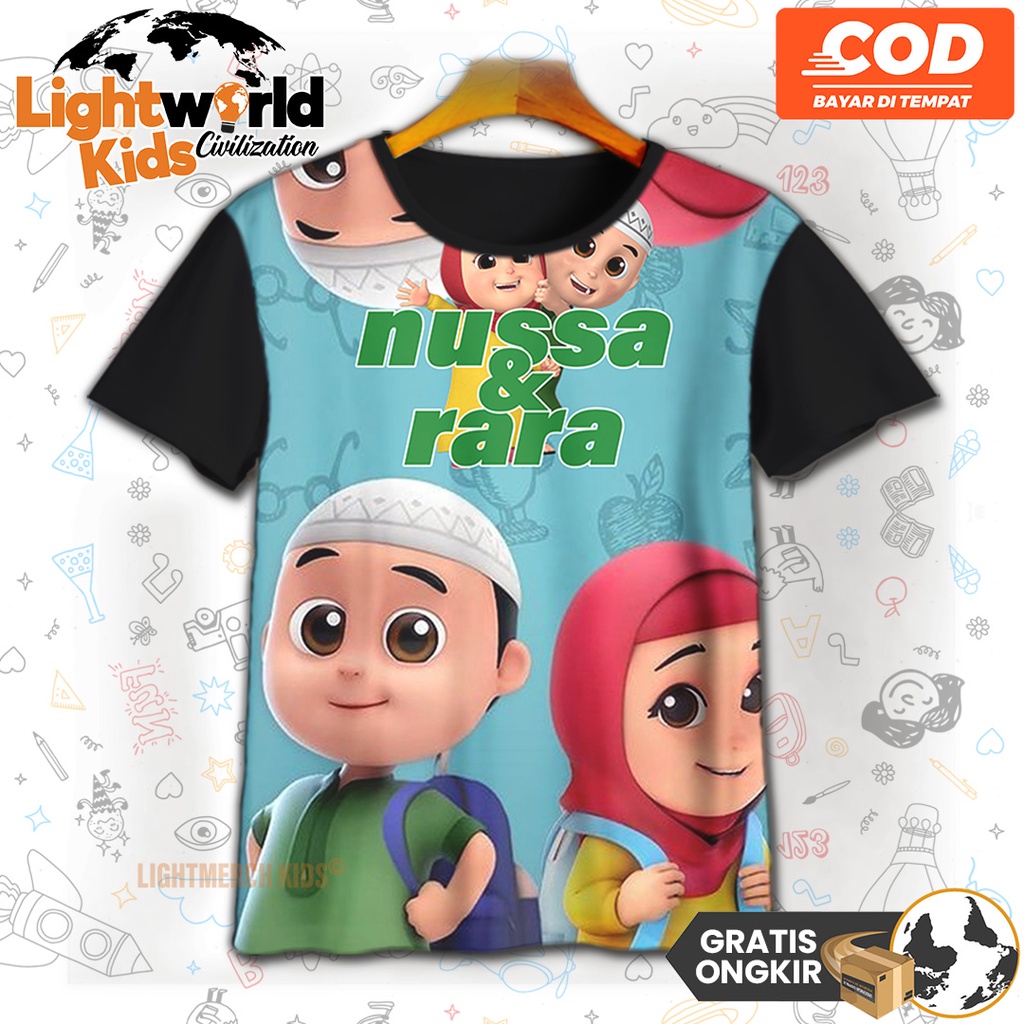 Children's 3D T-Shirt Cartoon Model Nussa Rara v8 3D Printing Anime ...