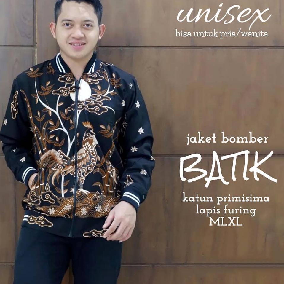 Hot Price Bomber Jacket Men Women unisex (Chicken Motif Batik Bomber ...