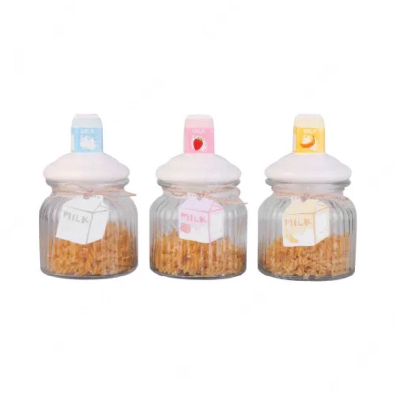 Milk Box Glass Jar | Shopee Malaysia