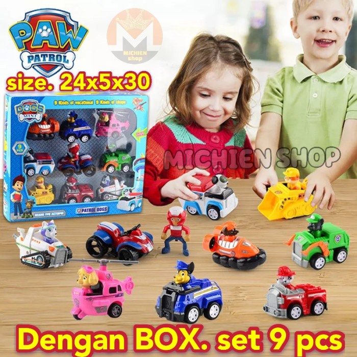 Paw Patrol Action Figure Set/Toy Display 9pcs | Shopee Malaysia