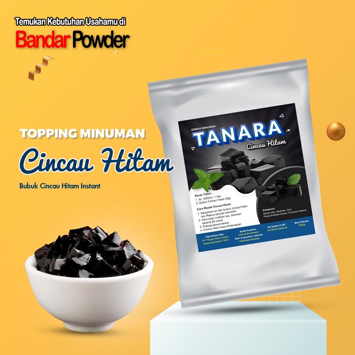 Cincau Hitam Powder 1Kg - Grass Jelly 1Kg - Powder Topping Drinks ...