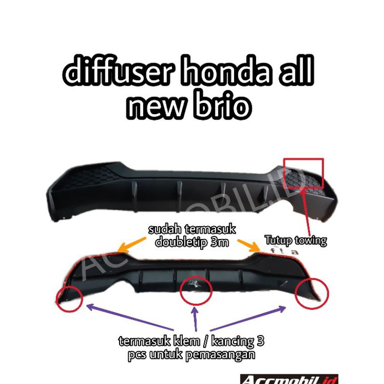 Cey-42 diffuser honda all new brio abs Plastic satya brio rs diffuser ...