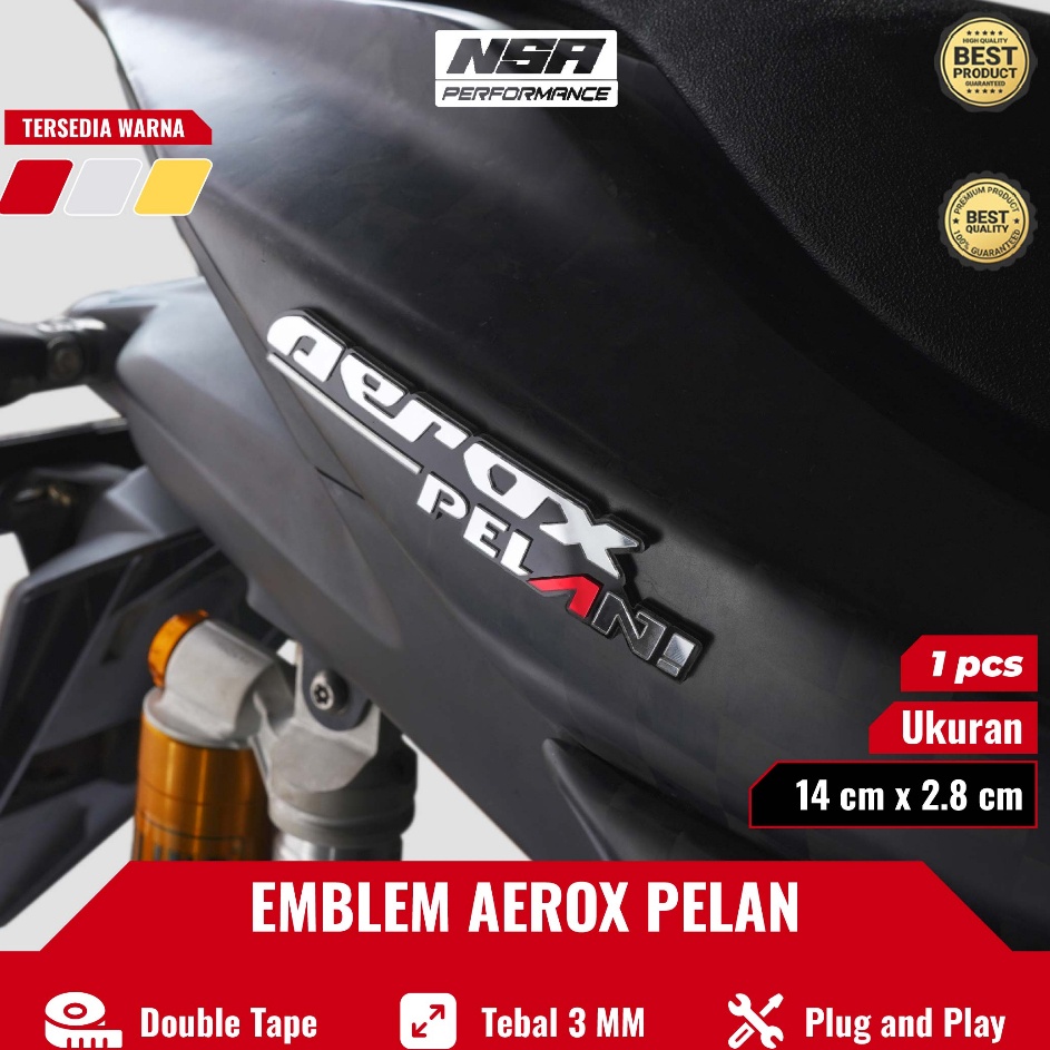 1pcs AEROX EMBLEM Slow Embossed Not STICKER AEROX STICKER Motorcycle ...