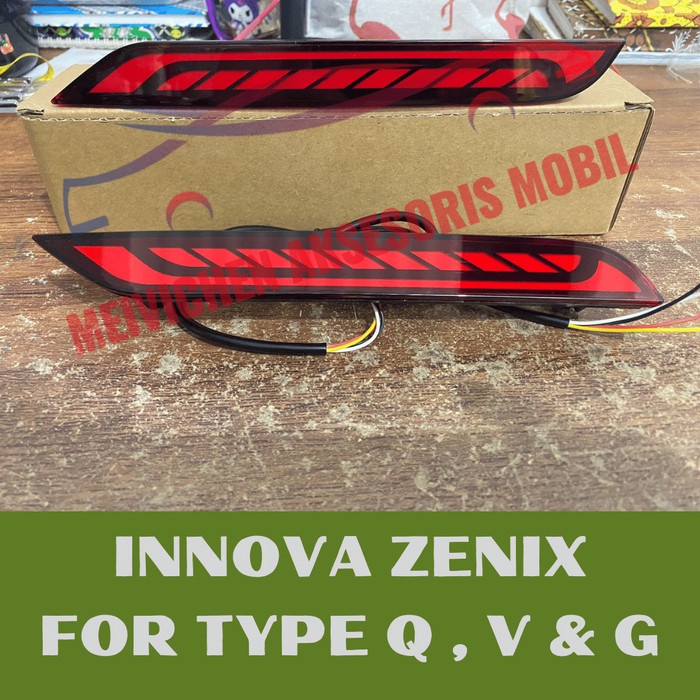 All NEW INNOVA ZENIX CAR REAR BUMPER REFLECTOR LED LIGHTS | Shopee Malaysia