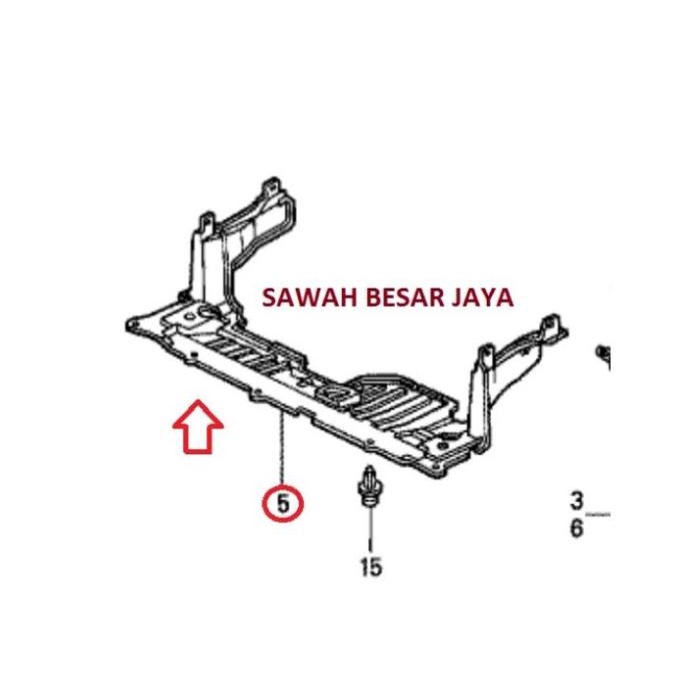 MESIN Plastic Engine Cover Front Engine Lower Deck Cover Civic Es ...