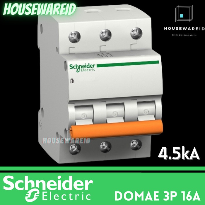 Mcb 3 Phase 16 Amperes 3P 16A 3pole Schneider Domae Original New Sni | Shopee Malaysia
