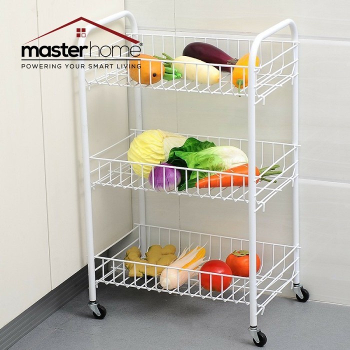 Bestseller Multipurpose 3-tier Wheel Trolley Kitchen Rack-Fs | Shopee ...
