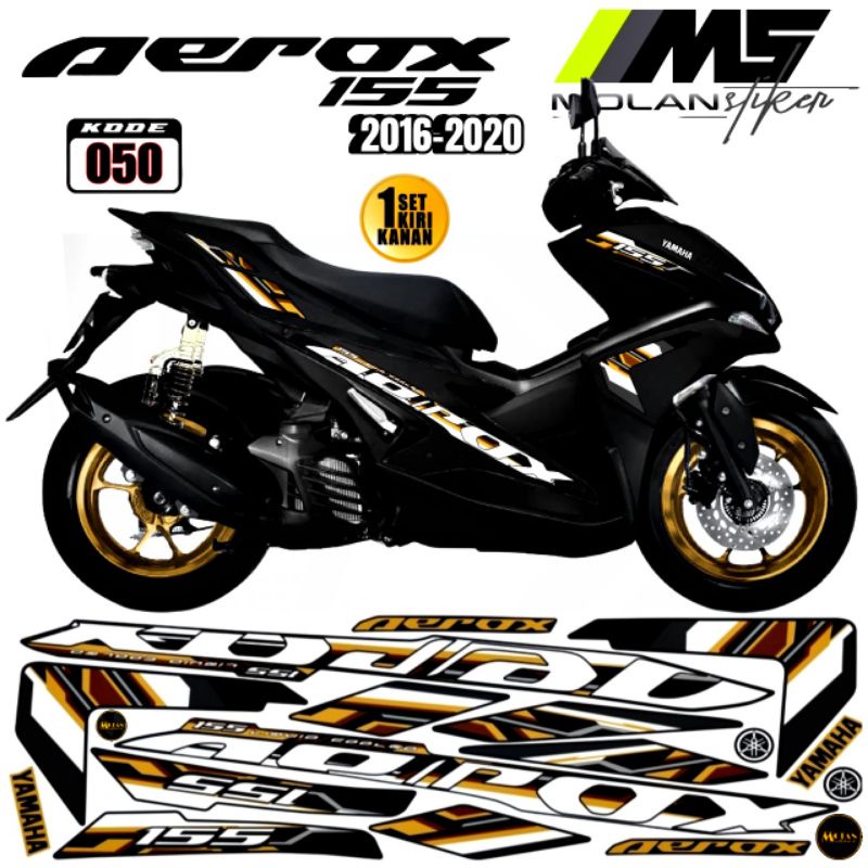 HITAM Decal Sticker Striping Variations Aerox Old Aerox 155 Old 2016 ...