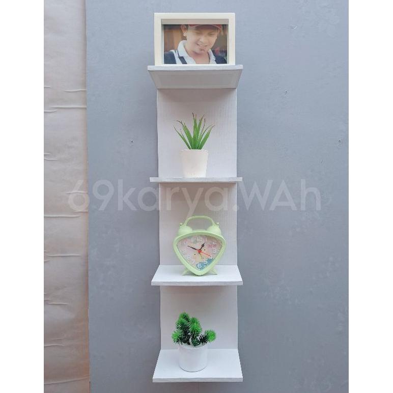 Ready To Ship) 4-level Shelf MODEL Stacking Practical Shelves White ...