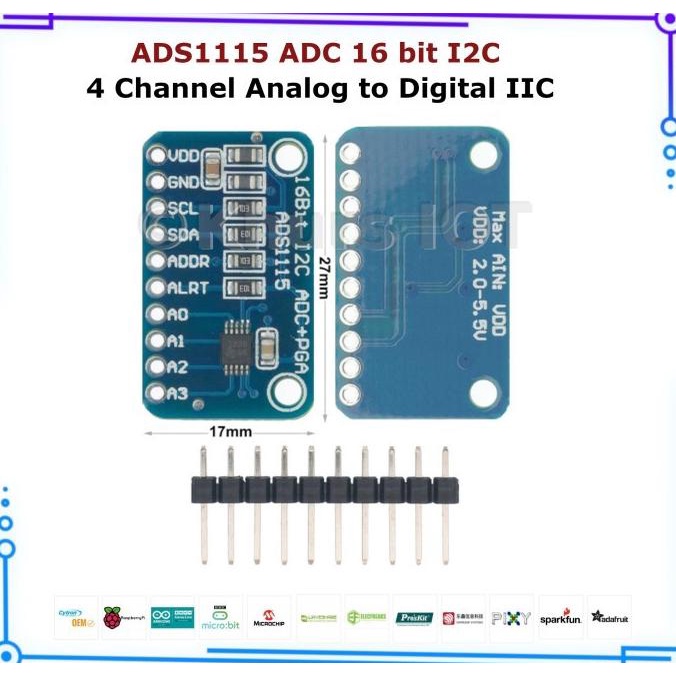 Ads1115 16bit I2C ADC 4channel ANALOG TO DIGITAL MODULE | Shopee Malaysia