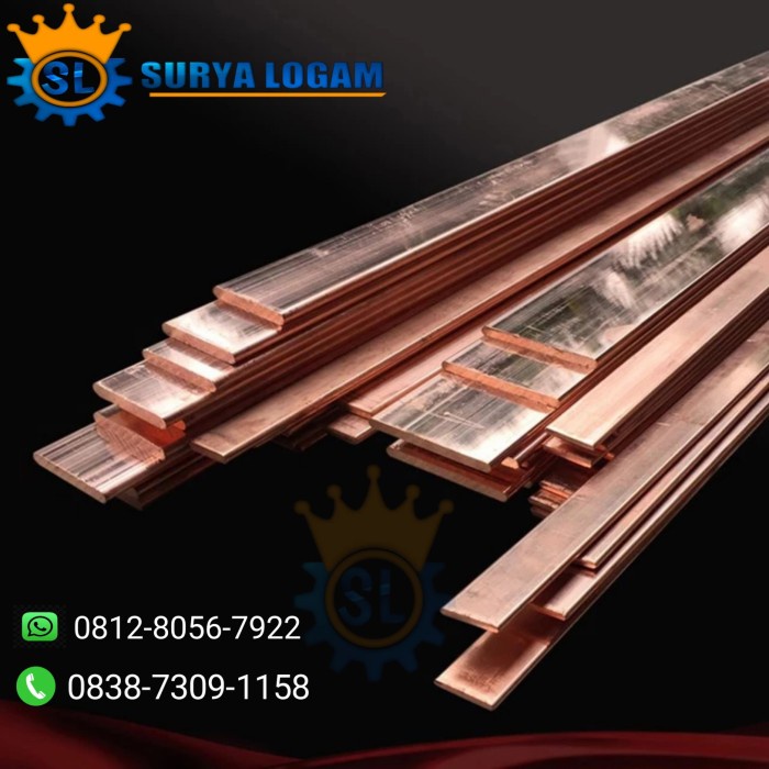 Busbar Copper Plate 3 mm X 20 mm X 4 meters - pure copper busbar ...