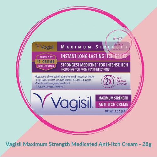 Vagisil Max Strength Anti Itch Cream Anti Itch Creme Usa 28g Shopee