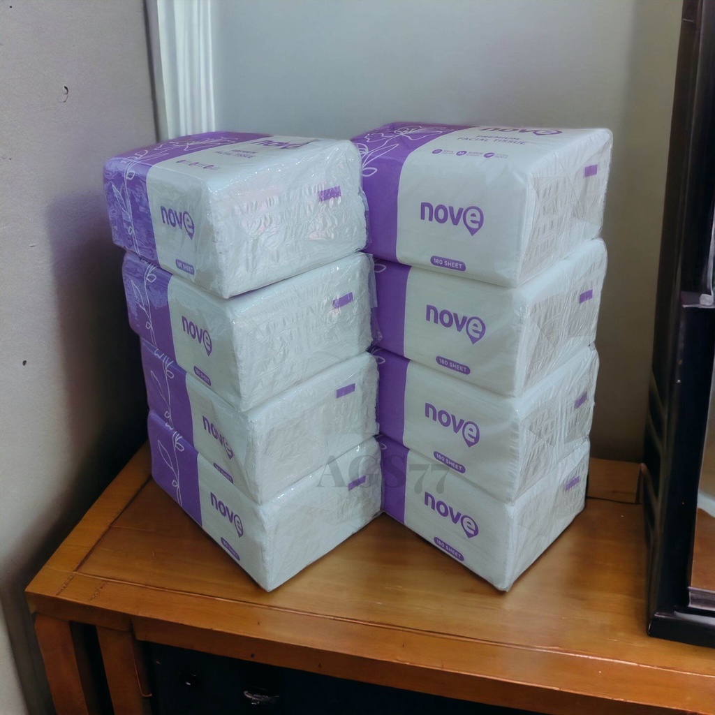 (Package Of 8 pcs) Nove Premium Facial Tissue 2ply 180 Sheets contains ...