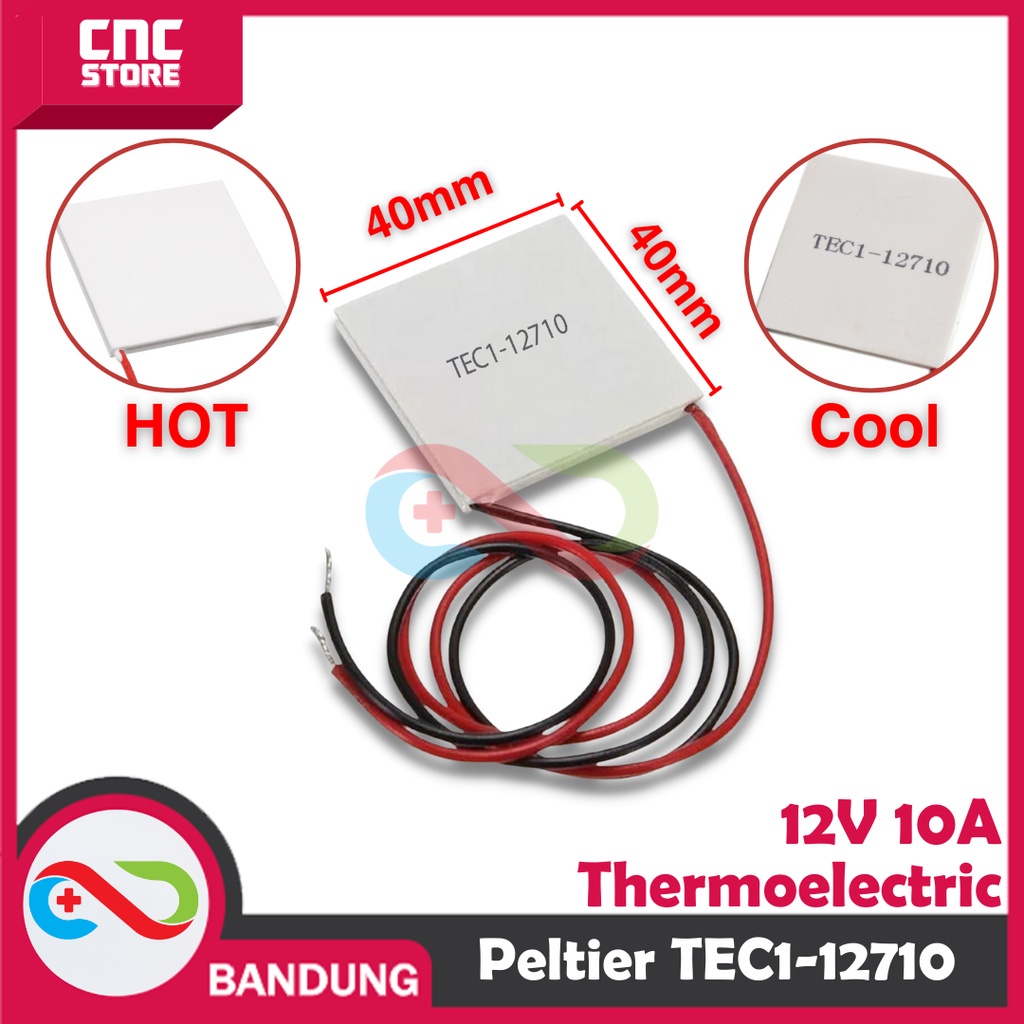 Peltier TEC-12710 TEC1 12710 THERMOELECTRIC DC 12V 10A Hot Cold ...