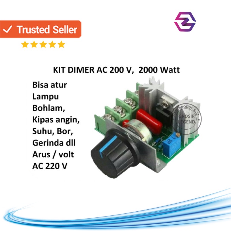 Dimmer SCR Module 2000w 2000watt Motor Speed Controller 220v AC PWM ...
