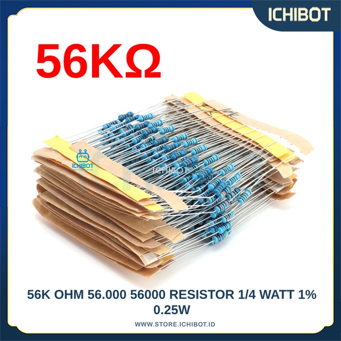 56k ohm 56.000 56000 Resistor 1/4 Watt 1% 0.25W | Shopee Malaysia