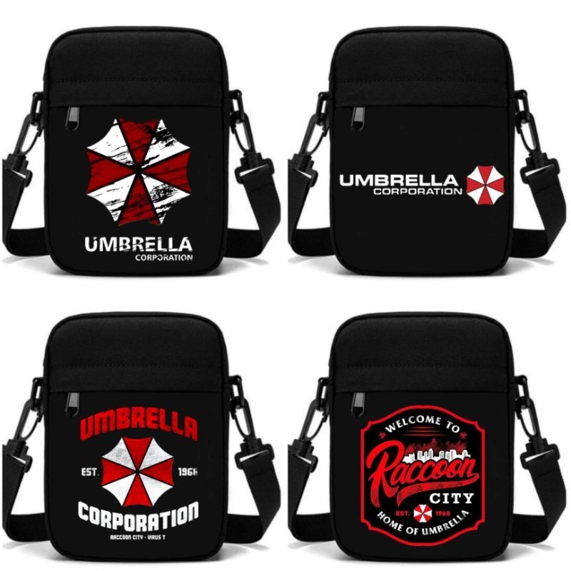 HITAM Umbrella Resident Evil Black Sling Bag Material 100% Cordura ...