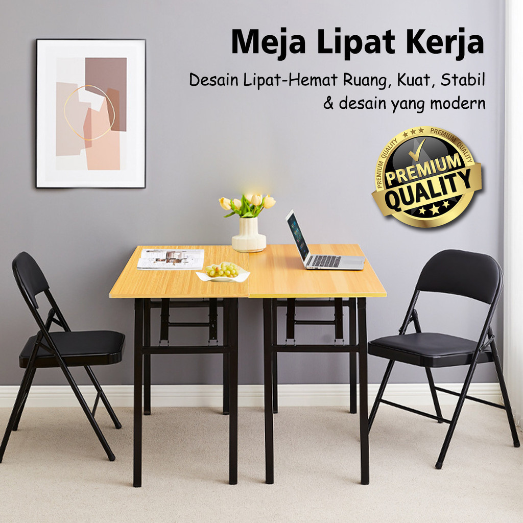 KAYU Portable Folding Table Wooden Folding Table Study Table Office ...