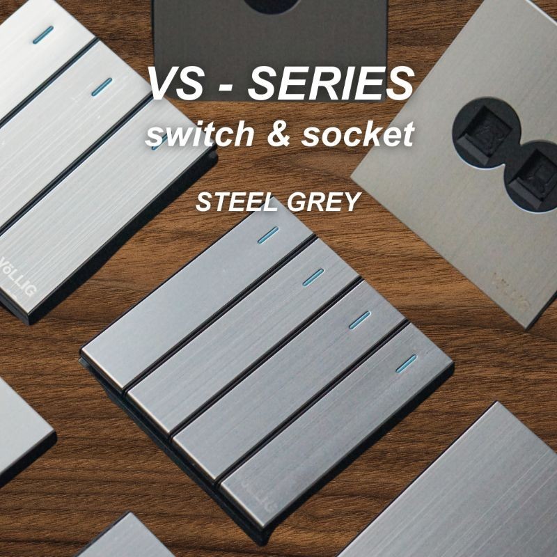 Völlig - VS SILVER Frameless Stainless Steel Switch Socket Switch Home ...