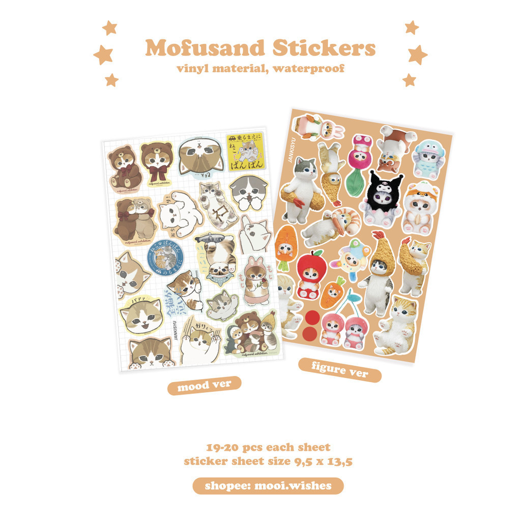 Mofusand Sticker Deco Mobile Laptop Journaling Penpal | Shopee Malaysia