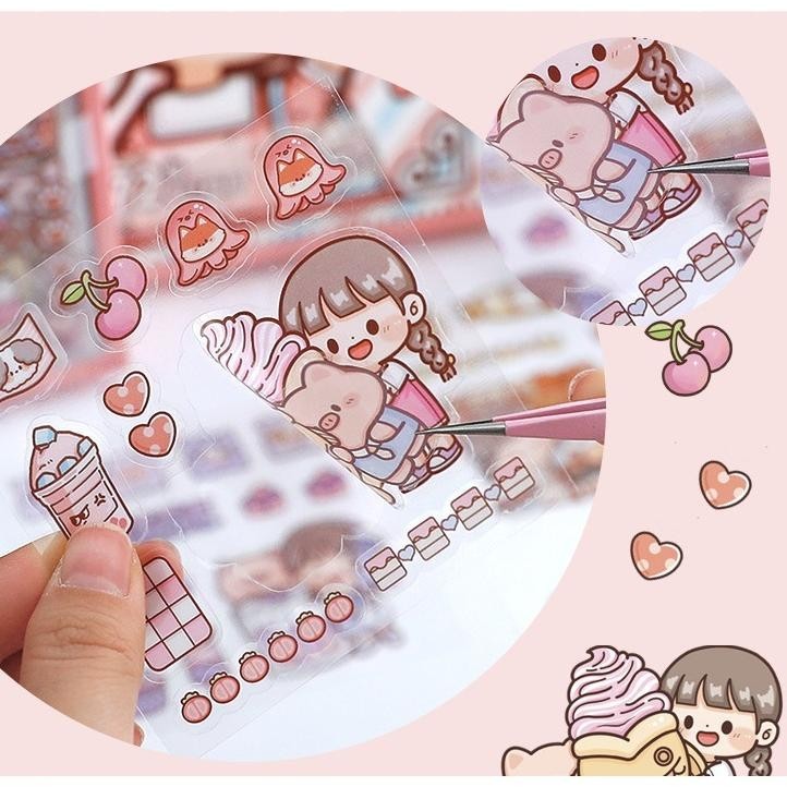 72 SHEETS DODO GIRL EDITION AESTHETIC BOX STICKERS 1 BOX TLD80 VIRAL ...