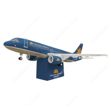 Vietnamese Aircraft Airlines AIRBUS320 diorama papercraft Miniature ...