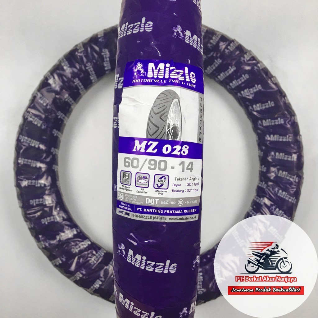 Mizzle MZ028 60/90-14 Tire Matic Tubetype (non tubeless) | Shopee Malaysia