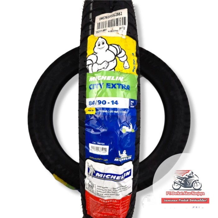 Michelin City Extra Tire 80/90-14 Tubeless Bonus Nipple | Shopee Malaysia