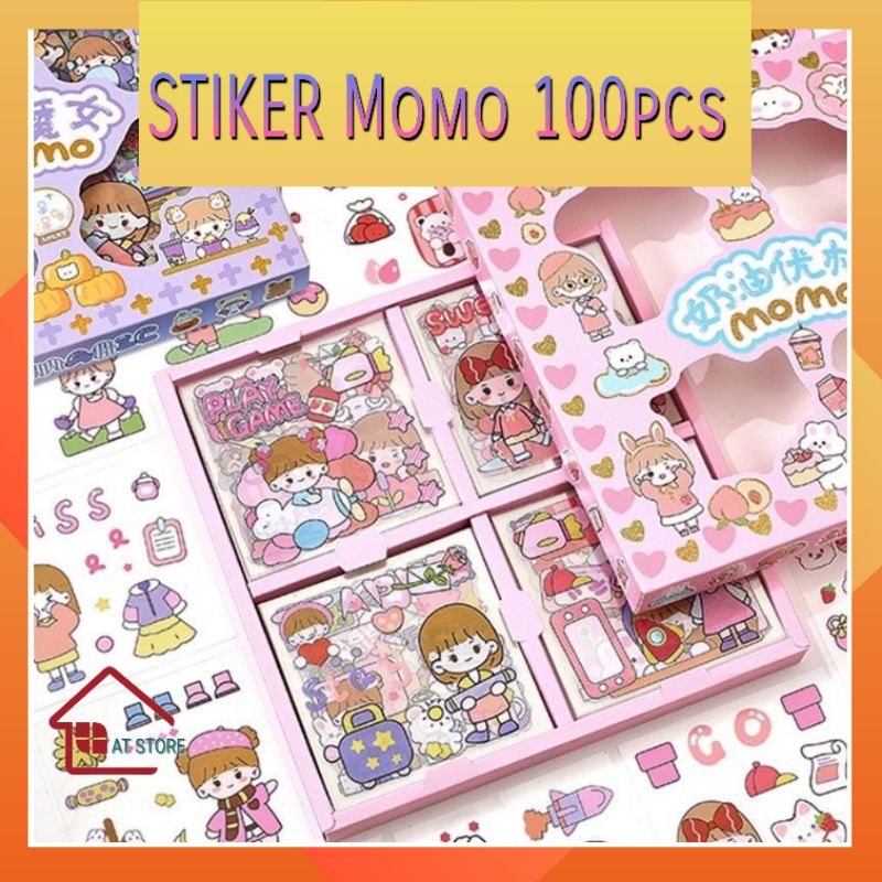 Momo Children's Character Bottle Sticker Korean Series 100pcs | Shopee ...
