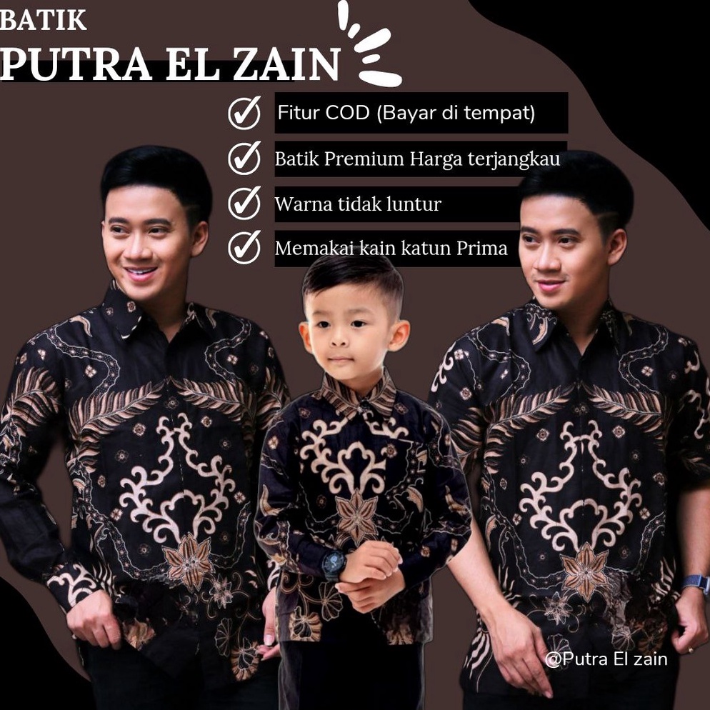 HITAM Terg-68 Batik Putra EL Zain Latest Couple sweet || Couple Batik ...