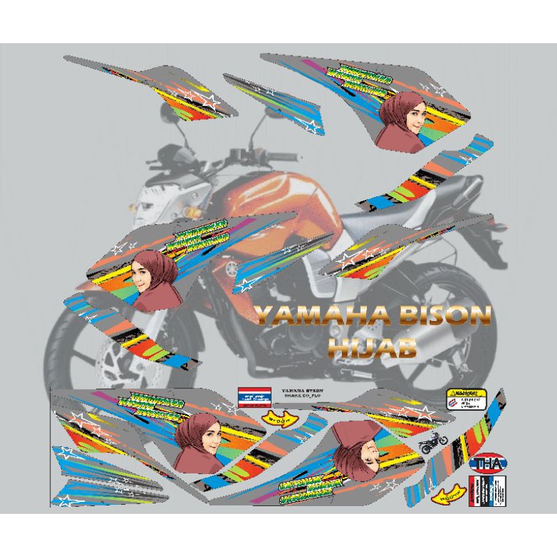 Yamaha BYSON STRIPING DECAL Sticker With HIJAB MOTIF | Shopee Malaysia