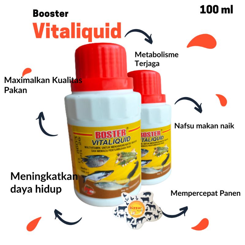 Vita LIQUID VITALIQUID 100ml Vitamin Increase Fish Feed Quality ...
