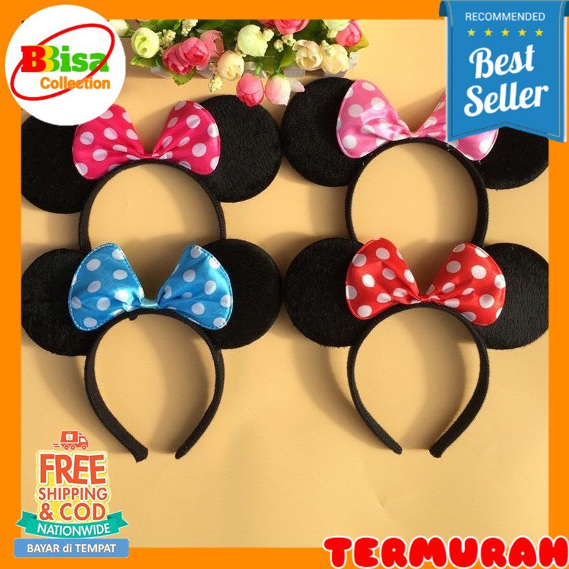 Mm - Mickey Mouse Minnie Mouse Ear Headbands Girls Birthday Party ...