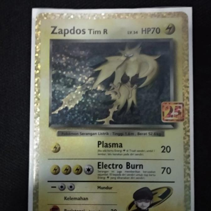 Zapdos TEAM R 25TH POKEMON TCG INDONESIA | Shopee Malaysia