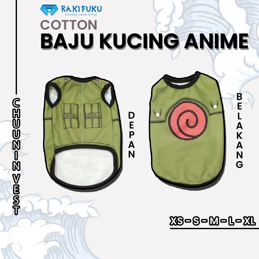 Cute Cartoon Anime Cat Clothes Chuunin Naruto Vest | Shopee Malaysia