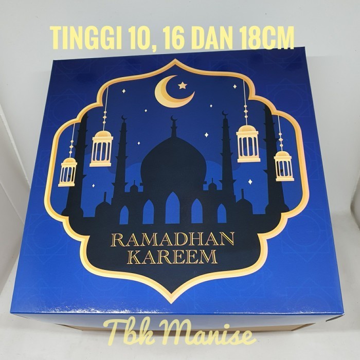 Blue Eid Cake Box/Blue Eid/Cake Box/Cake Box/Cardboard | Shopee Malaysia