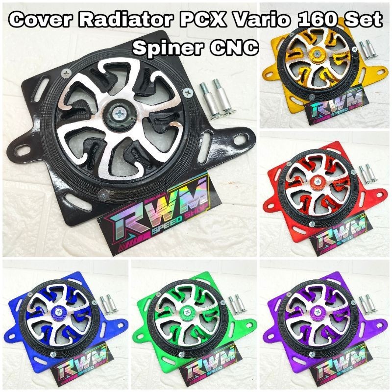 Radiator Cover Set Spinner Spinner CNC Robot Motif Honda Vario 160 ...
