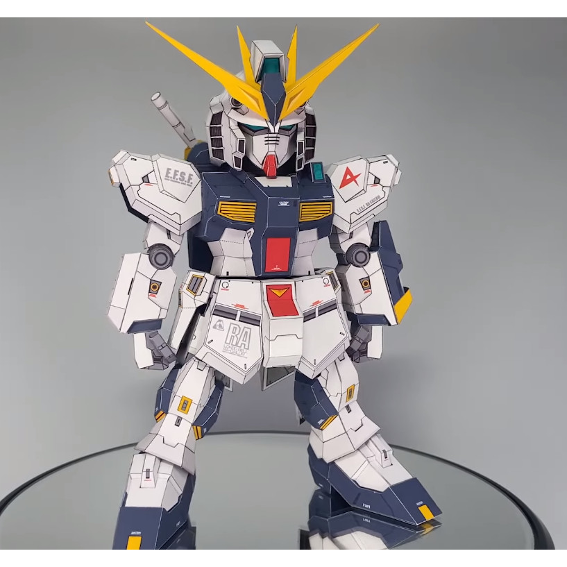 Gundam RX-93 NU Anime papercraft miniature action figure diy handicraft ...