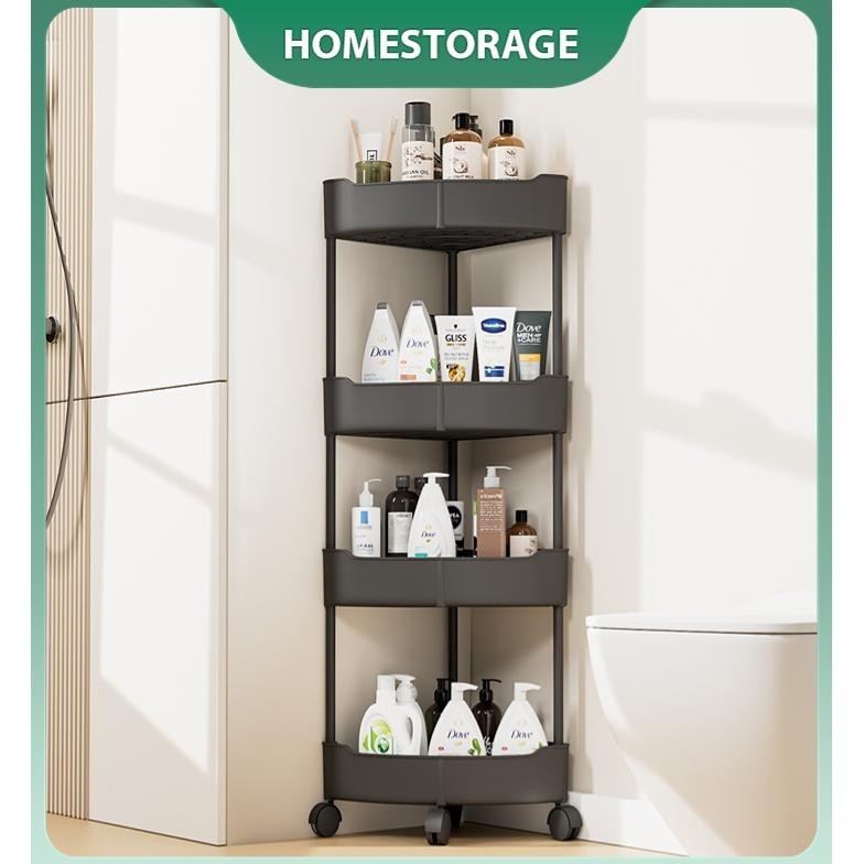 Triangle Bathroom Shelf Multipurpose Stacking Shelf Corner Plastic ...