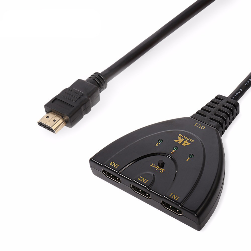 Amkle 3-Port HDMI Switch Cable 4Kx2K 3D - XZT001107 - Black | Shopee ...