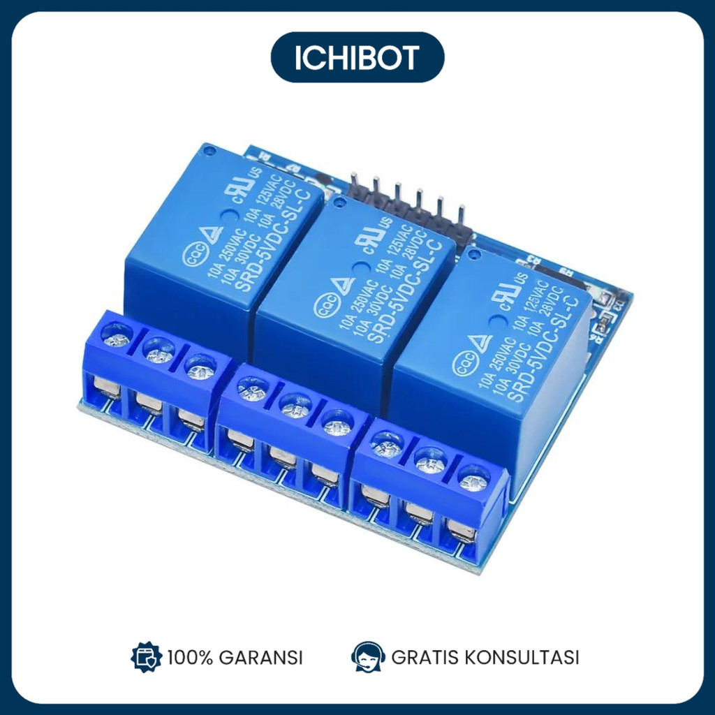 Ichibot Relay Module 3channel 3-Way Module With Optocoupler Compatible ...
