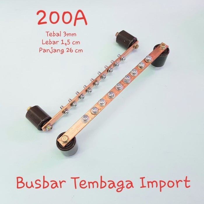 Busbar Copper Panel/Busbar Power Road 3x15mmx26cm 200A Unit Price ...