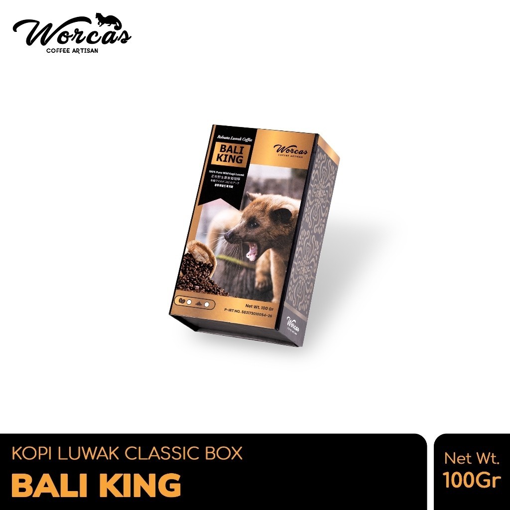 Worcas Bali King Wild Luwak Coffee 100gr - Classic Box | Shopee Malaysia